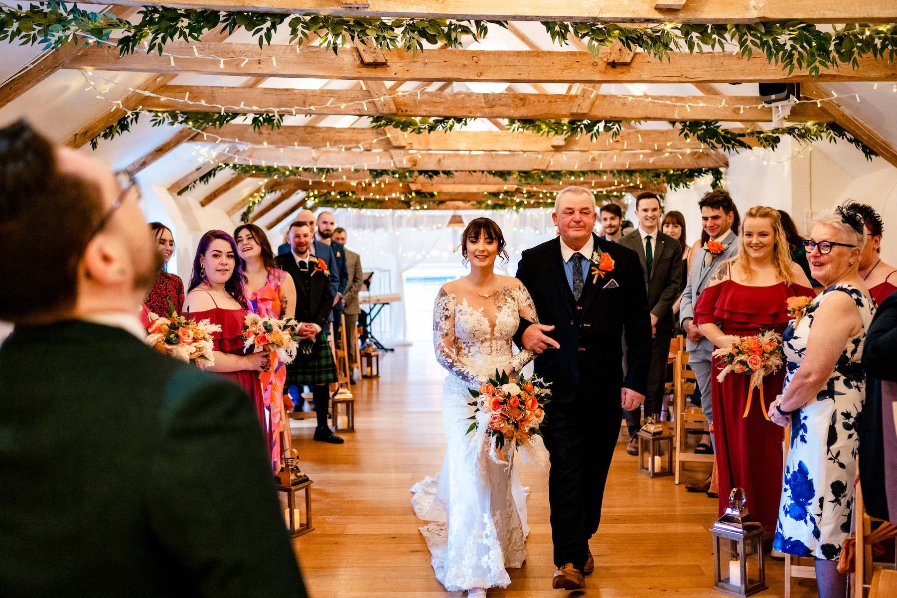 Gallery - Rainy Wedding - The Green Cornwall Barn Wedding Venue