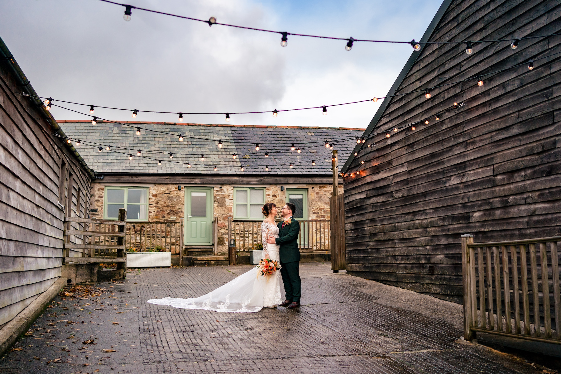 Gallery - Rainy Wedding - The Green Cornwall Barn Wedding Venue