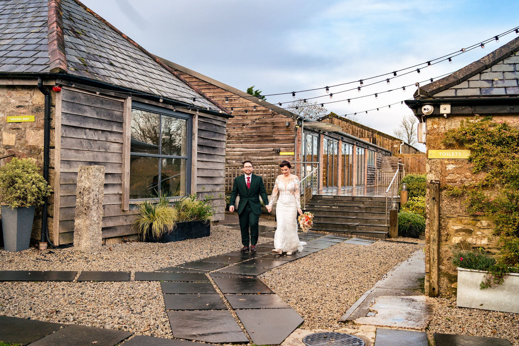 Gallery - Rainy Wedding - The Green Cornwall Barn Wedding Venue