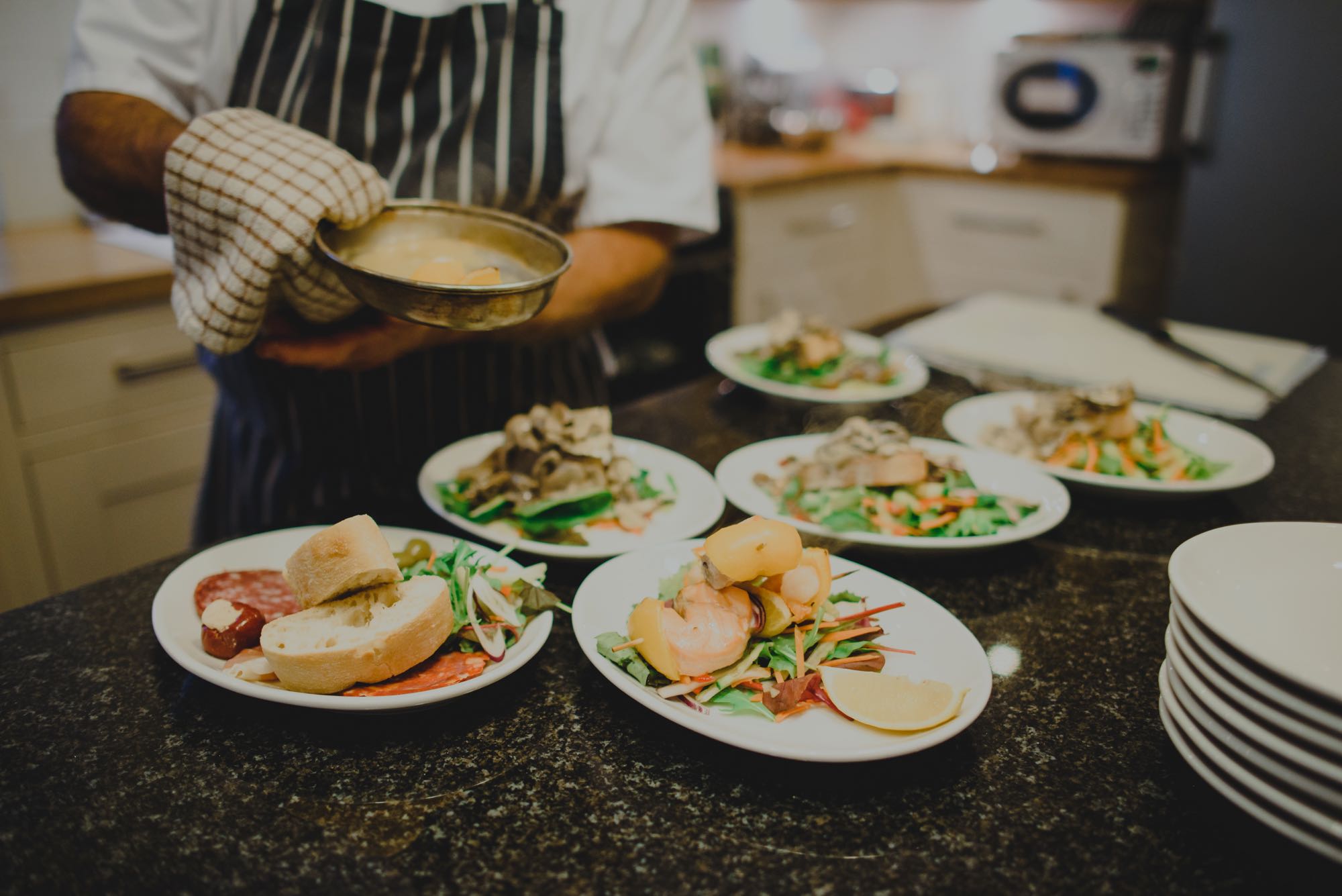 Luxury chef service for your intimate wedding at The Green Cornwall.