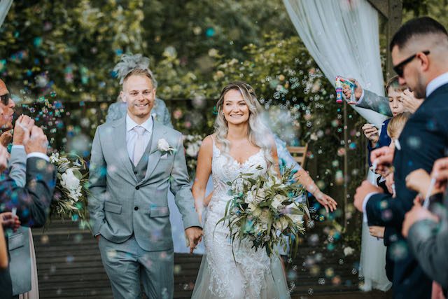 June wedding with outdoor ceremony - The Green Cornwall Barn Wedding Venue