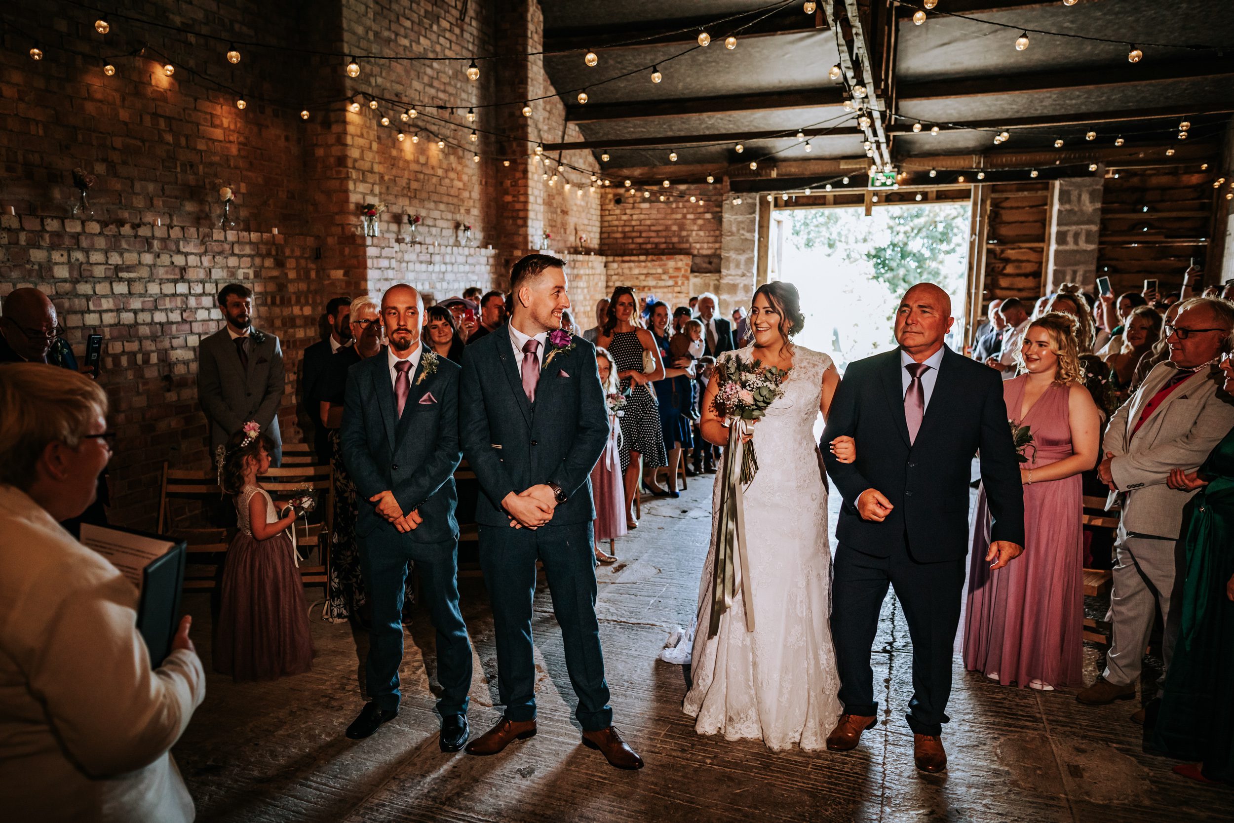 Rustic Barn Ceremony - The Green Cornwall Barn Wedding Venue